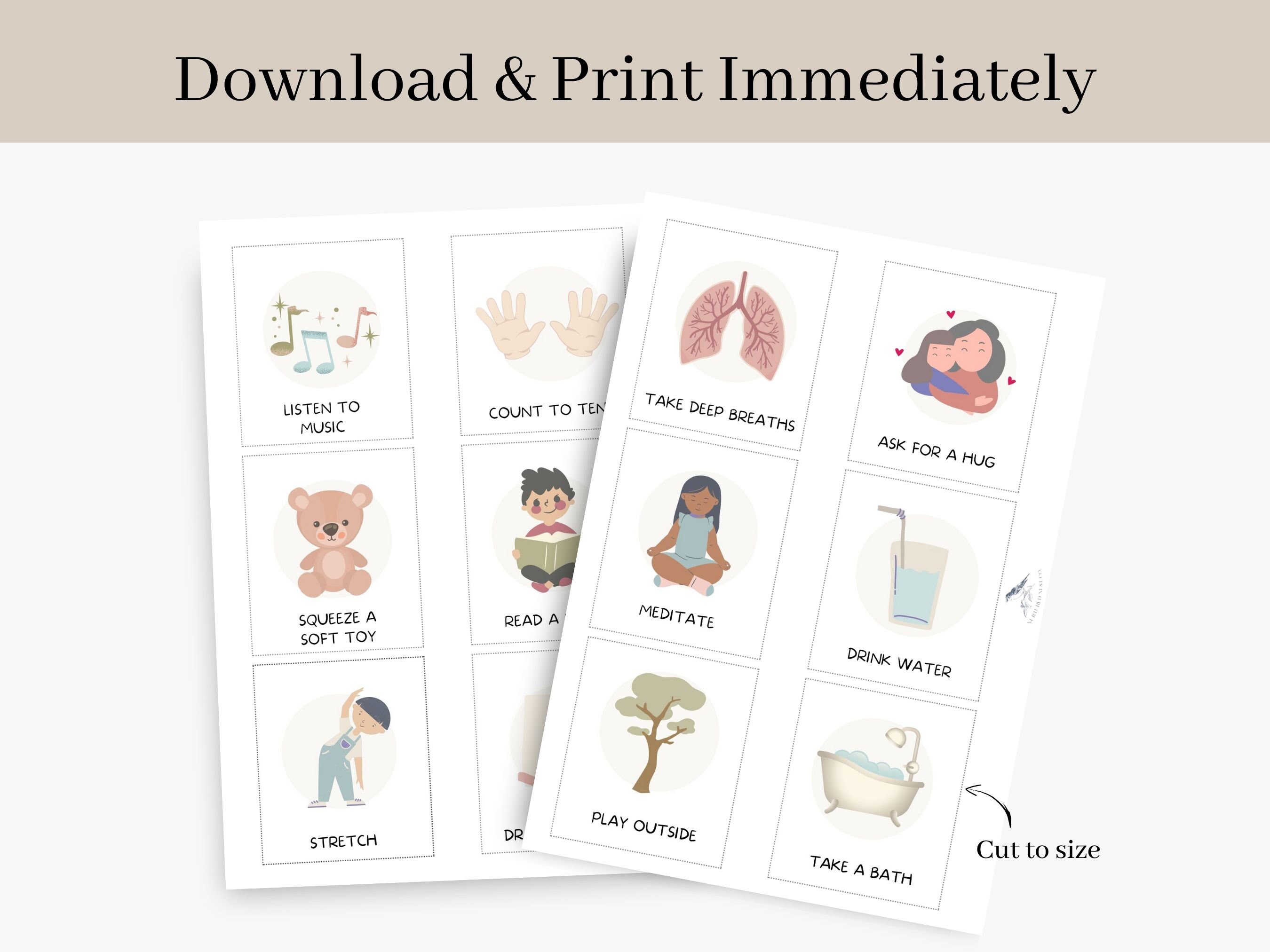 24 Calming Strategies Flashcards|calming Corner, Therapy Office Decor ...