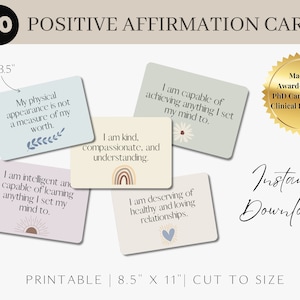 Positive Affirmation Cards Printable | Daily Affirmations, Self Love ...