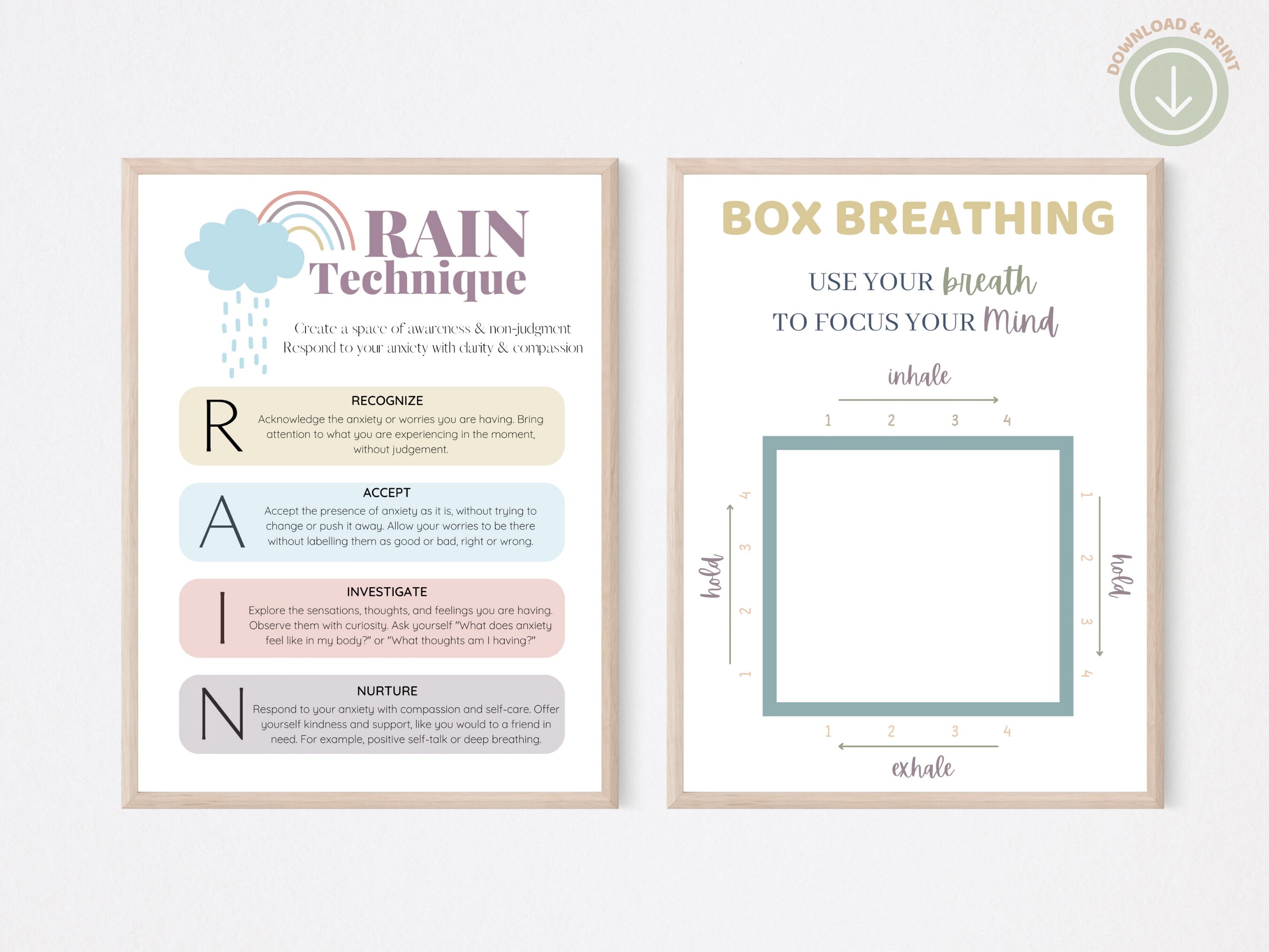 Therapy Poster Bundle Anxiety Coping Skills Therapy Office - Etsy