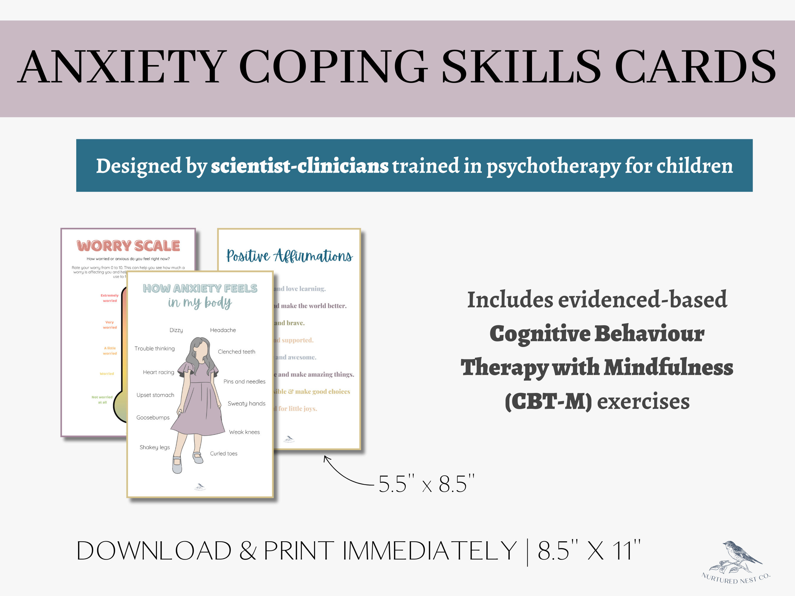 Anxiety Coping Skills Flashcards CBT Worksheets, Therapy Worksheets ...