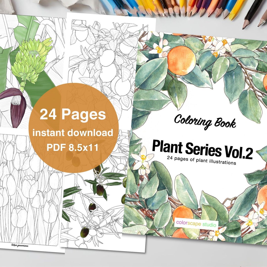 Plant Series Volume 2 Coloring Book - Printable Coloring Pages About ...