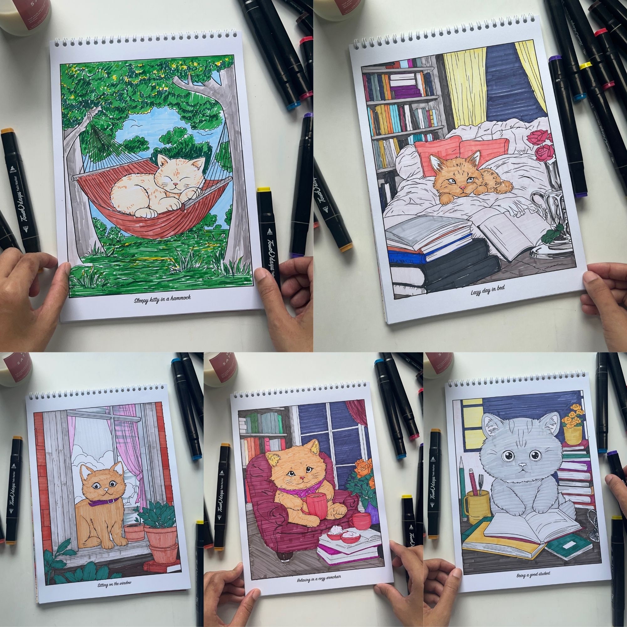 Soft Kitty Coloring Book - Cute Cozy Cats - Printable Coloring Pages ...