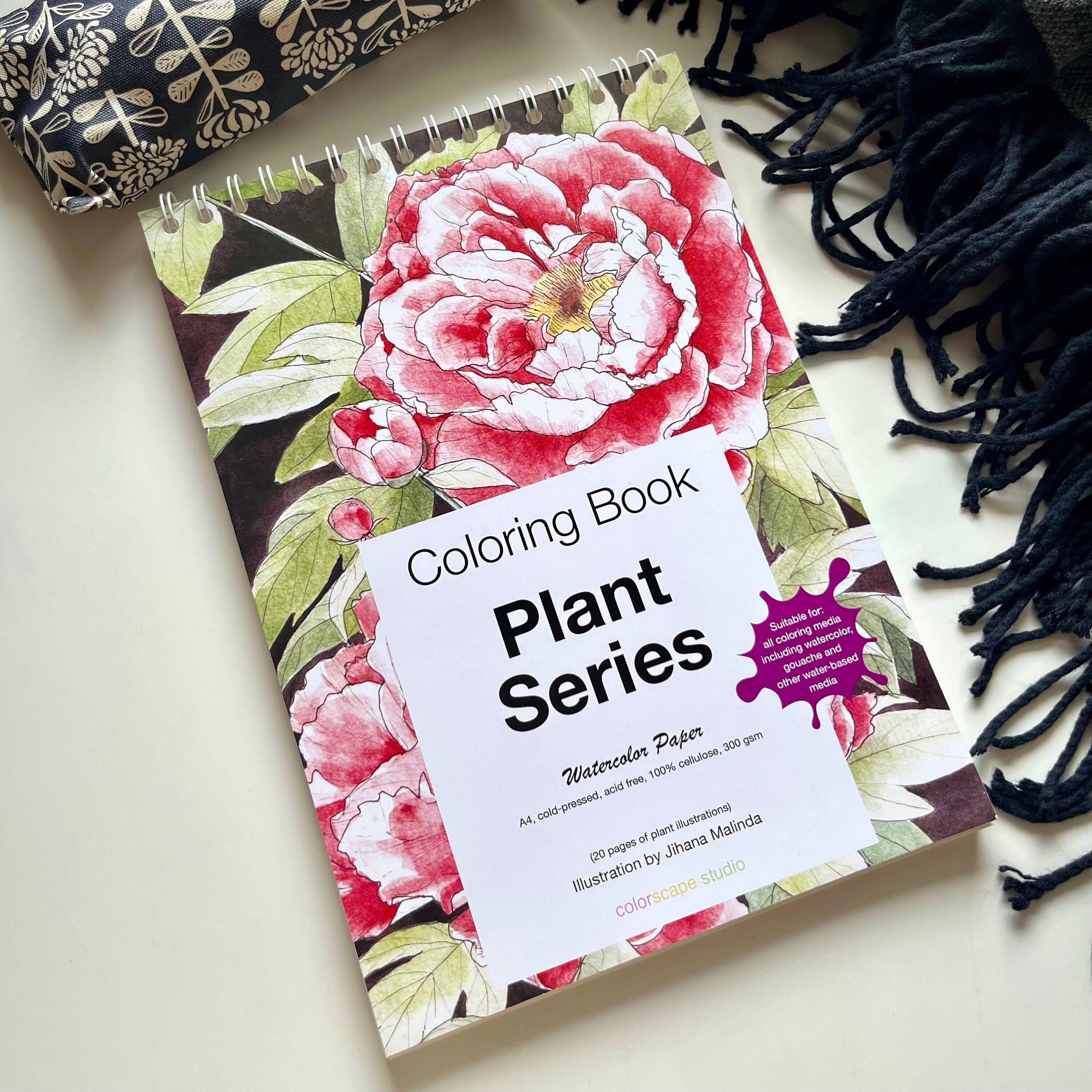 Watercolor Coloring Book Plant Series Coloring Book - Etsy