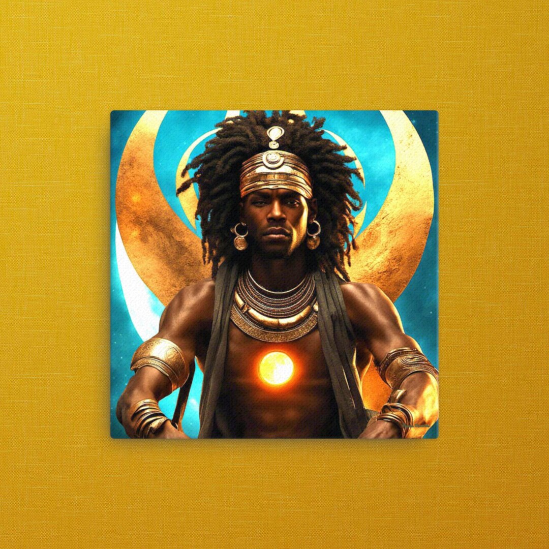 Liza African God of the Sun Brother of Night Digital Canvas - Etsy