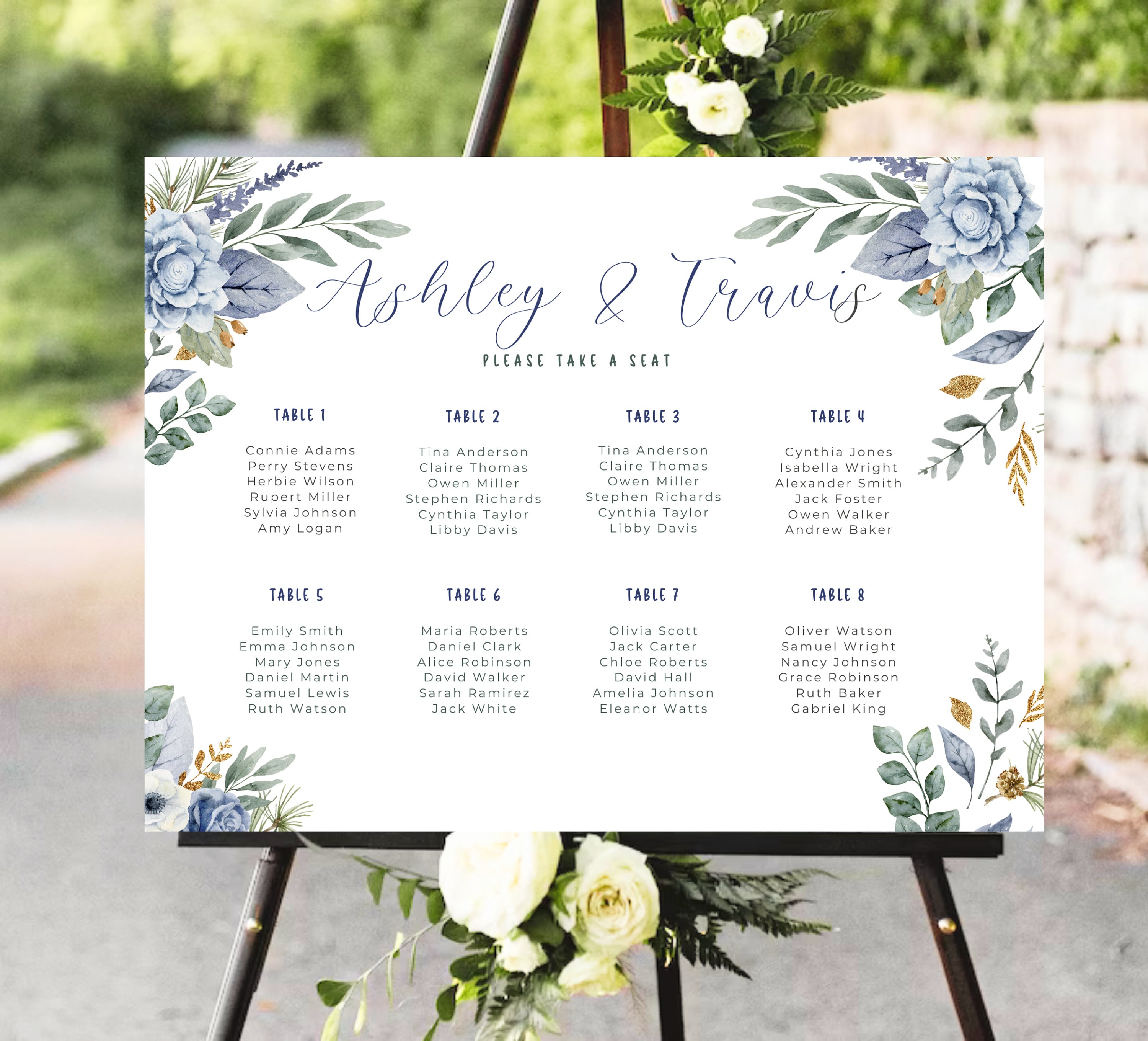 Table Seating Chart Modern Wedding Seating Chart Fully - Etsy