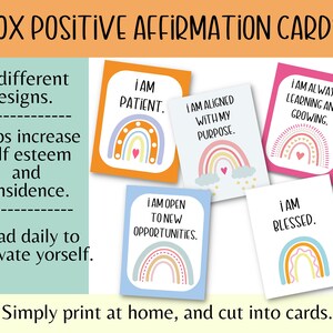 40 Digital Positive Quote Flash Cards, Positive Affirmation Cards ...