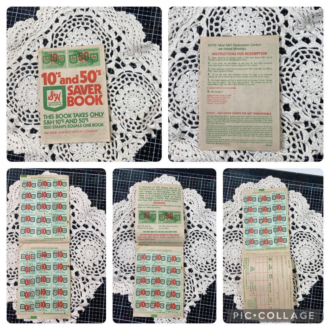 Authentic Vintage Green Stamp Books - Etsy