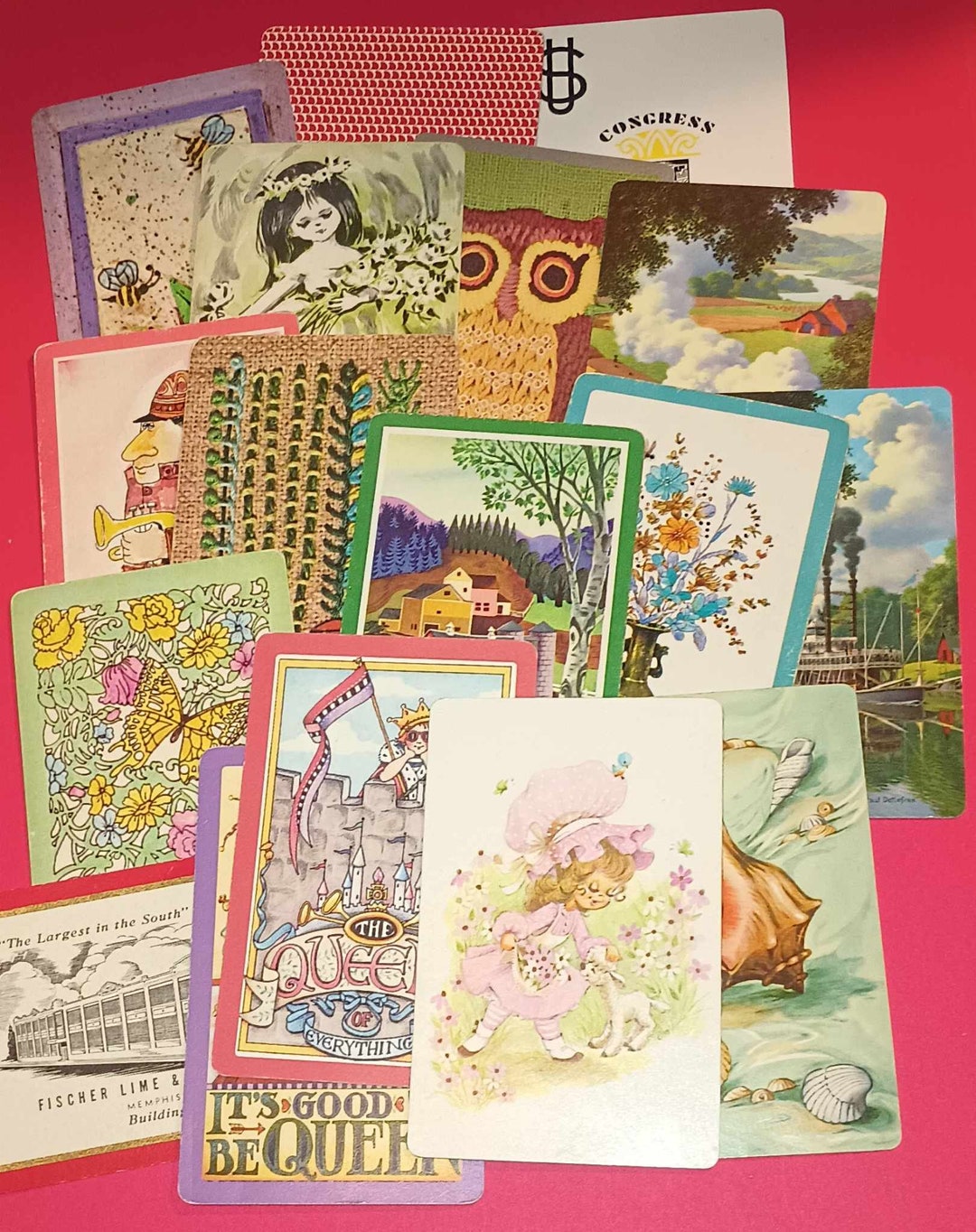 15 Assorted Vintage Playing Cards - Etsy