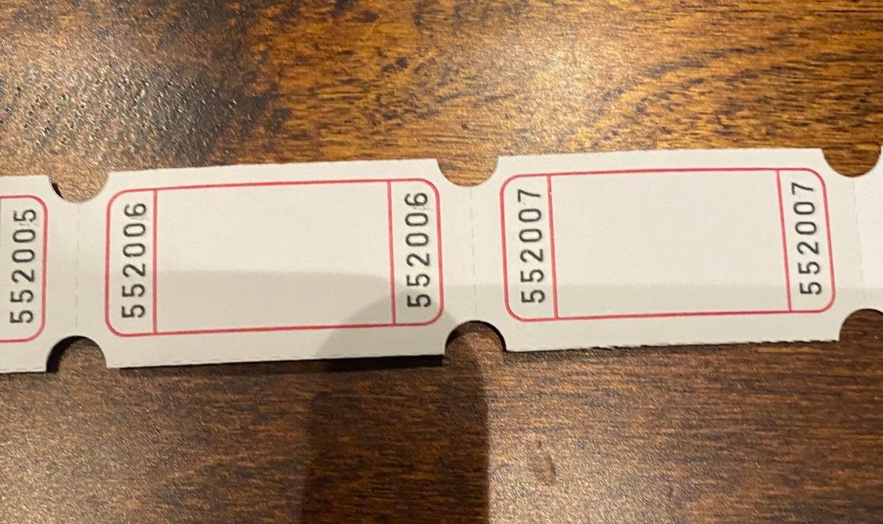 Tickets Blank Assorted Colors - Etsy