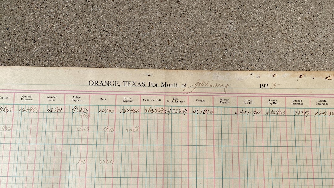 Authentic Vintage Lumber Company Ledger Pages - Etsy