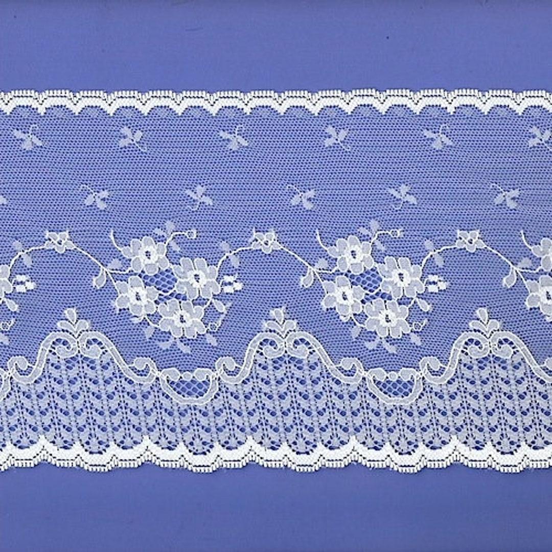 Vintage White Lace 5 7/8 Wide - Etsy