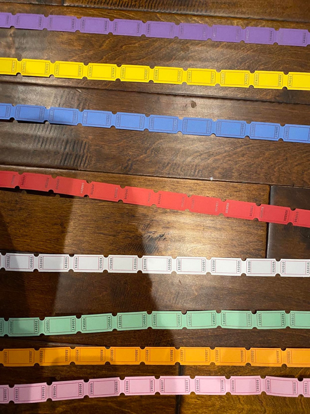 Tickets Blank Assorted Colors - Etsy