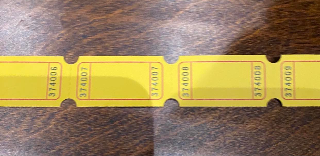 Tickets Blank Assorted Colors - Etsy