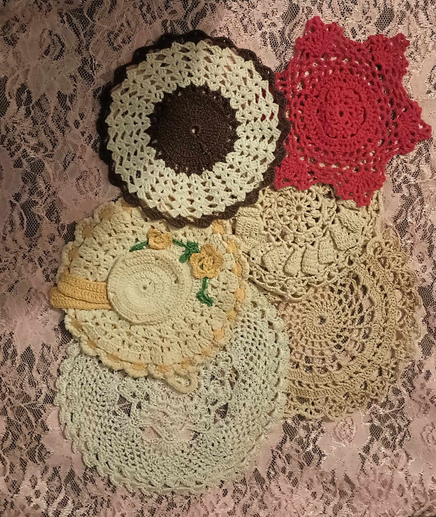 Vintage Handmade Crocheted Doilies 6 to 11 - Etsy