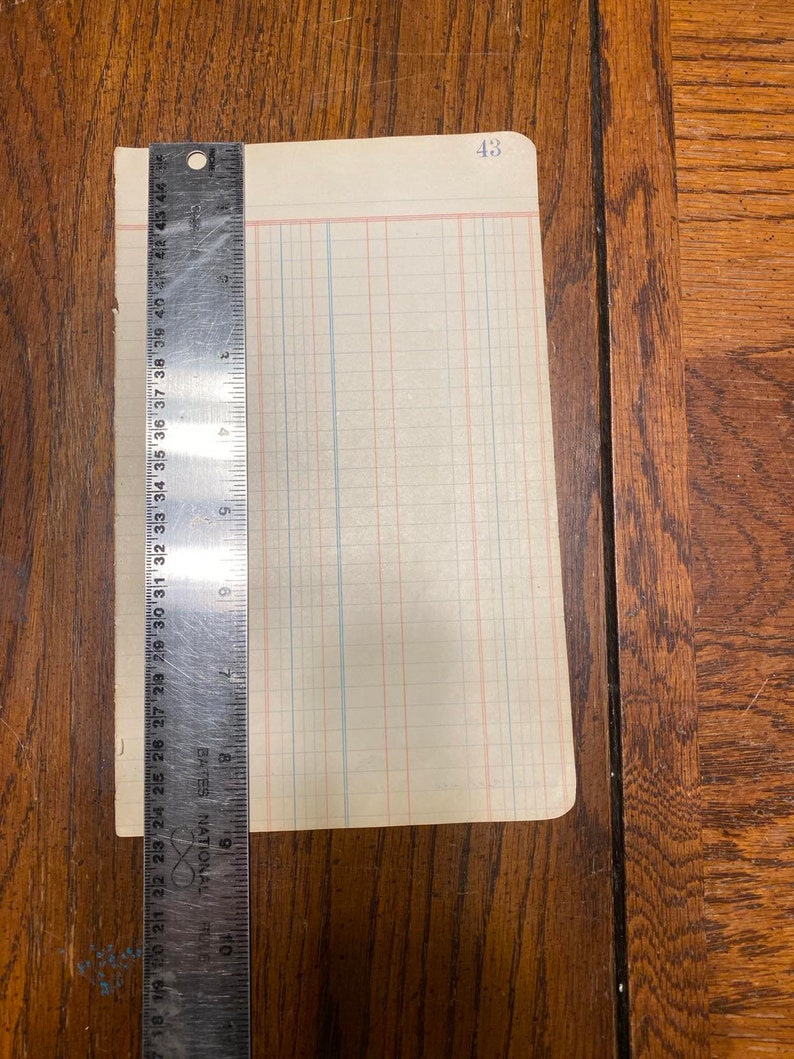1950's Vintage Ledger Pages Blank - Etsy