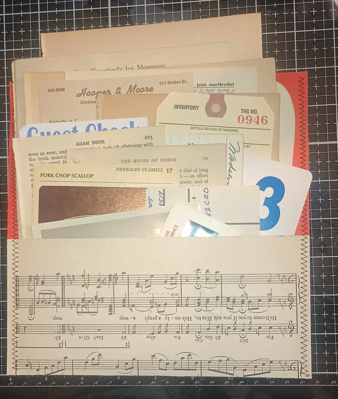 Grab Bag With Handsewn Vintage Music Pocket - Etsy