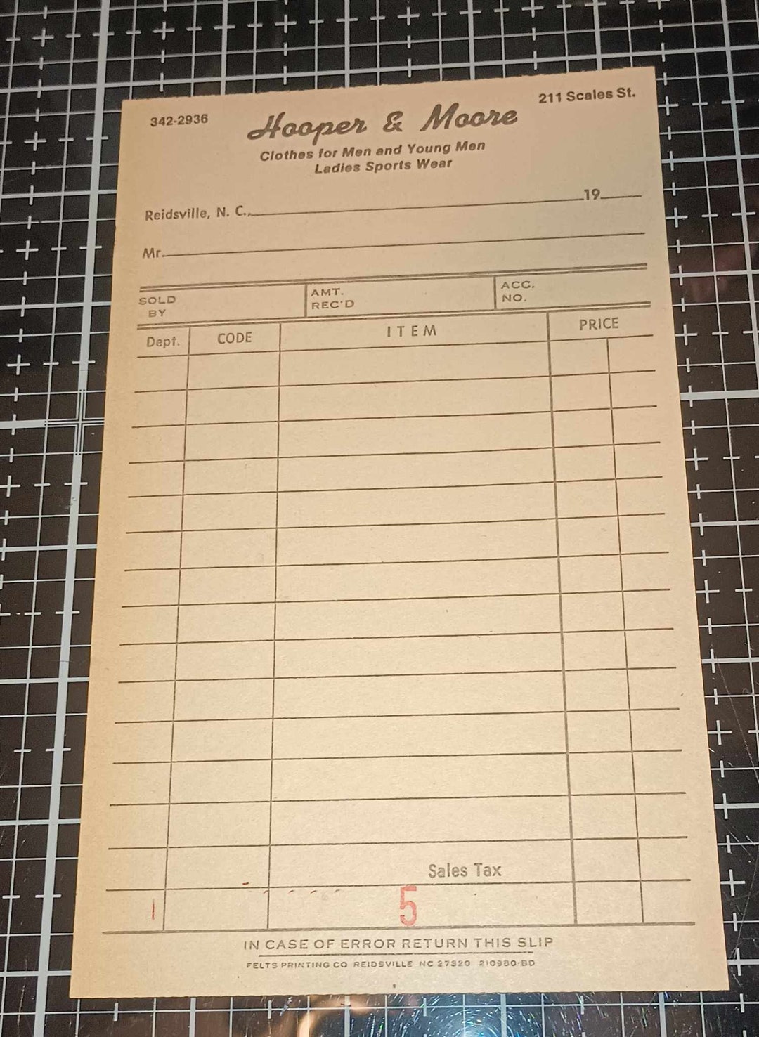 Vintage Blank Receipts Double Pages Set of 10 - Etsy