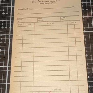 Vintage Blank Receipts Double Pages Set of 10 - Etsy UK