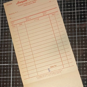 Vintage Blank Receipts Double Pages Set of 10 - Etsy UK