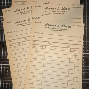 Vintage Blank Receipts Double Pages Set of 10 - Etsy UK