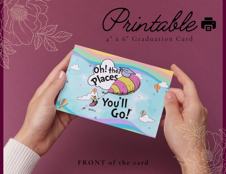 Graduation Card, Dr. Seuss Graduation Card, Oh the Places You'll Go ...
