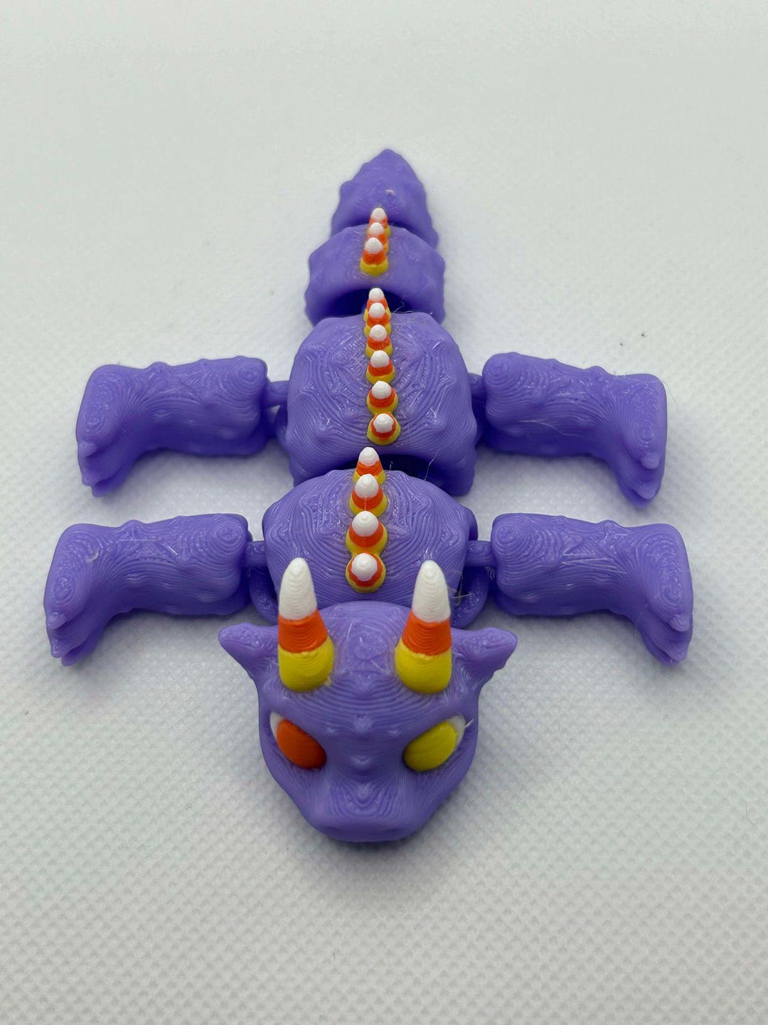 3D Printed Candy Corn Dragon, Articulated Halloween Dragon, Dragon ...