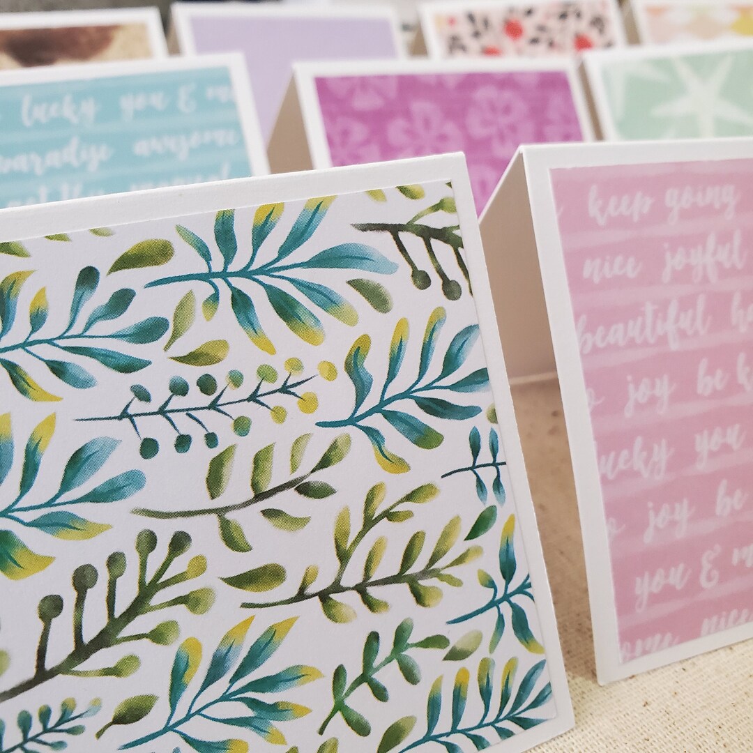 Mini 3x3 Note Cards- Assorted (20 Count) - Etsy