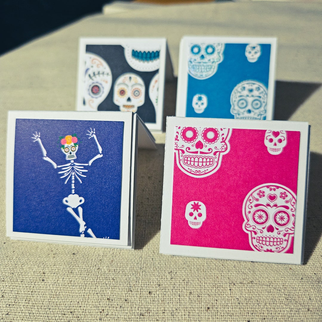 Mini 2x2 Note Cards Día De Los Muertos 20 Count - Etsy