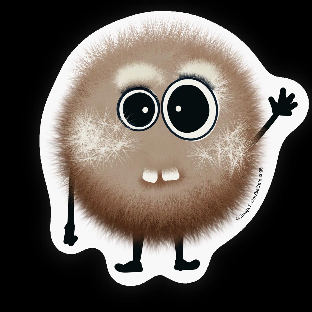 Cute Fuzzy Monster Vinyl Stickers for Personalizing Items, or ...