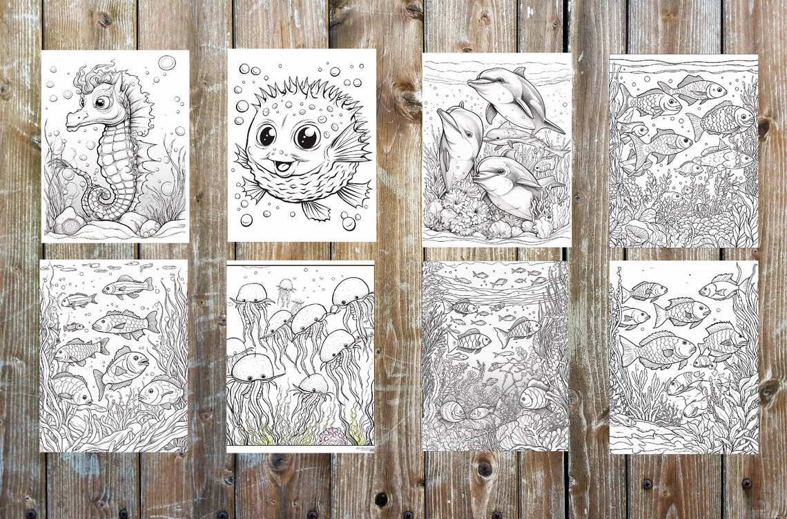 Coloring Pages Ocean Coloring Pages for Kids Activity Book Ocean ...