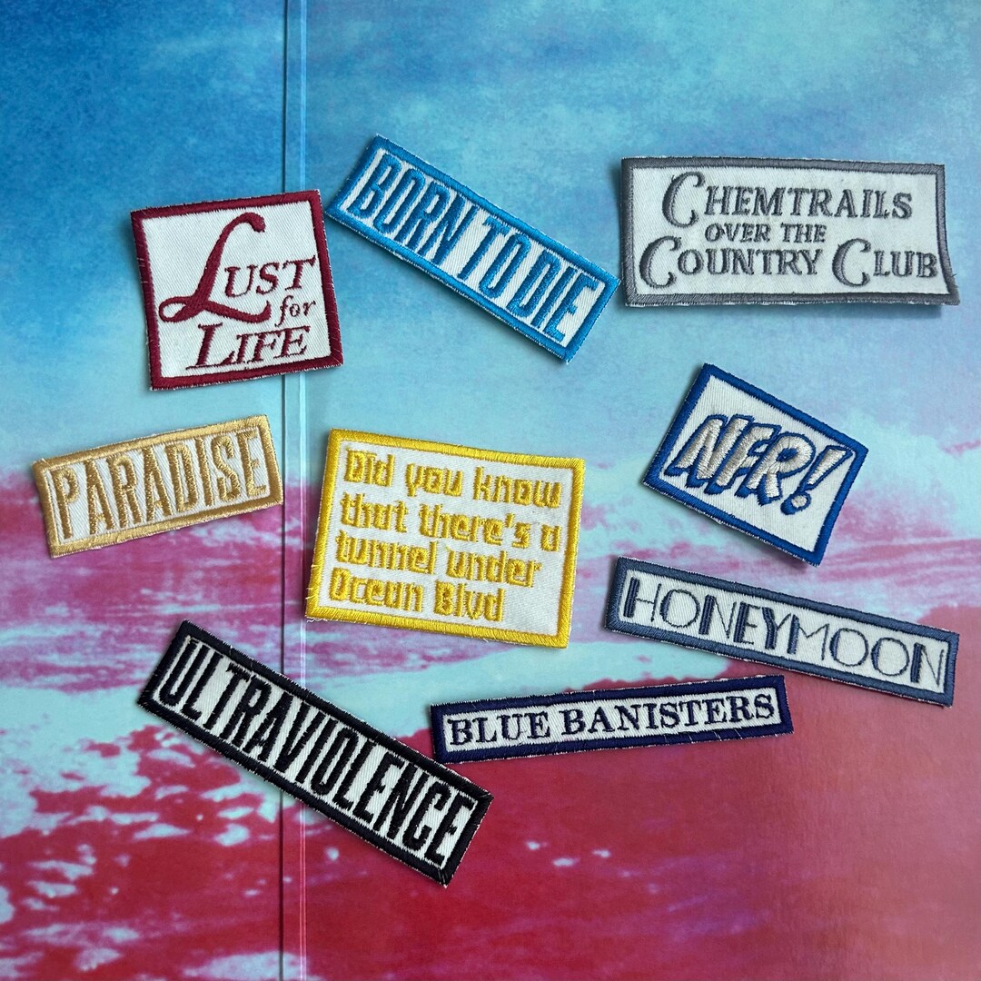 Custom Iron Patches LDR Discography Album Names Labels on White ...