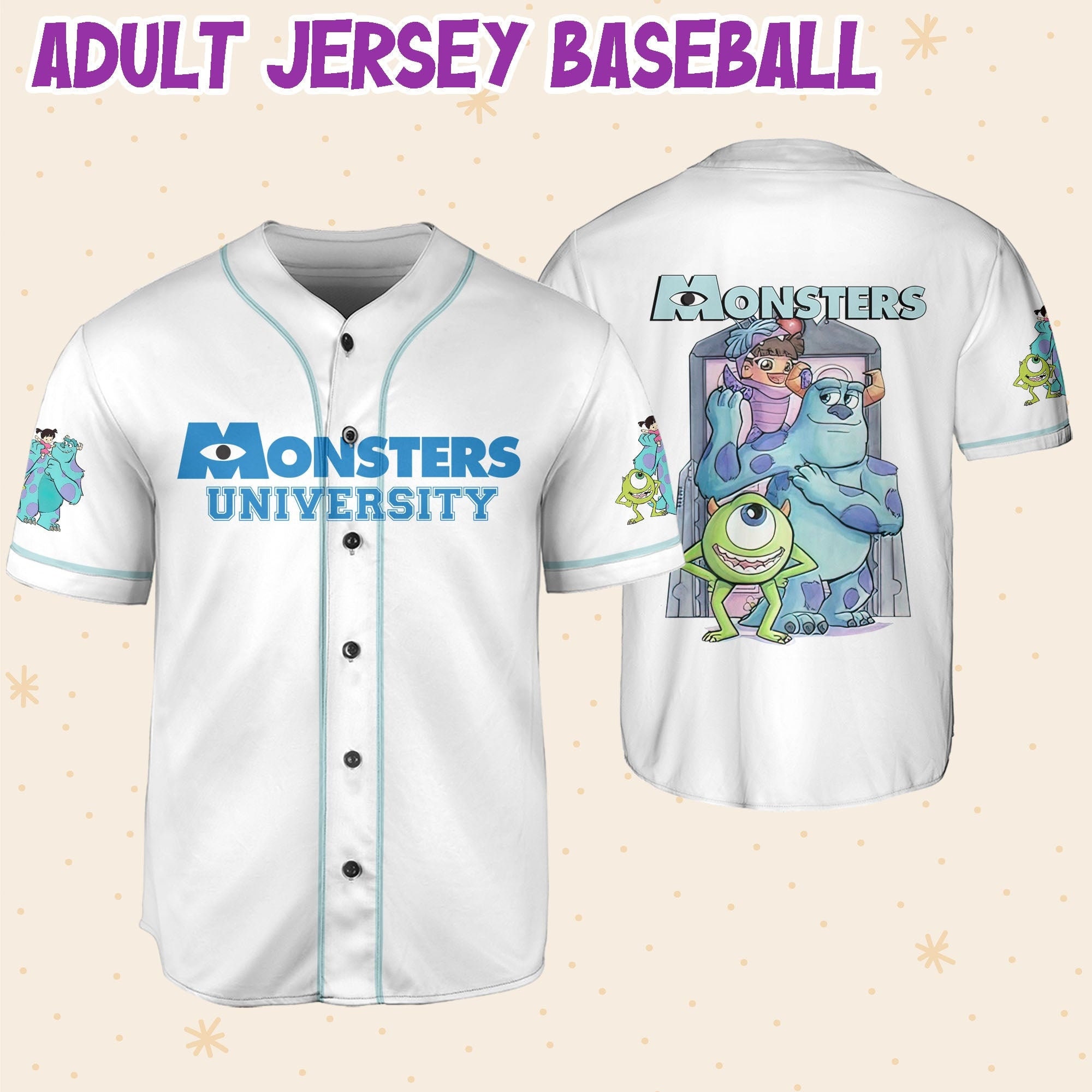 Personalize Monsters Inc Retro Style, Custom Disney Jersey sold by ...
