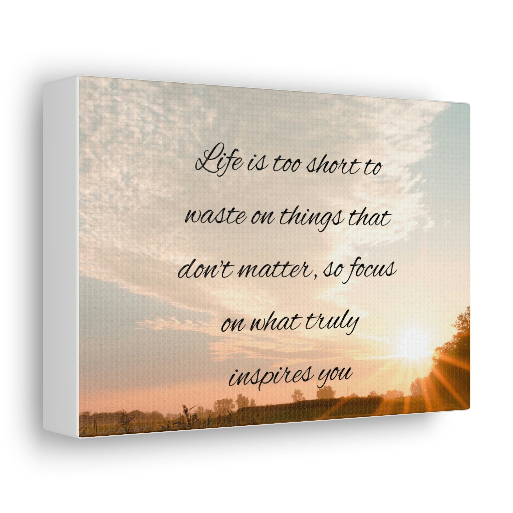 Life is Too Short Motivational Wall Art Canvas - Etsy