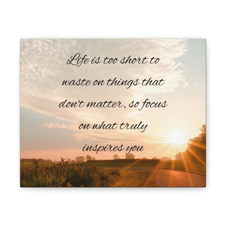 Life is Too Short Motivational Wall Art Canvas - Etsy