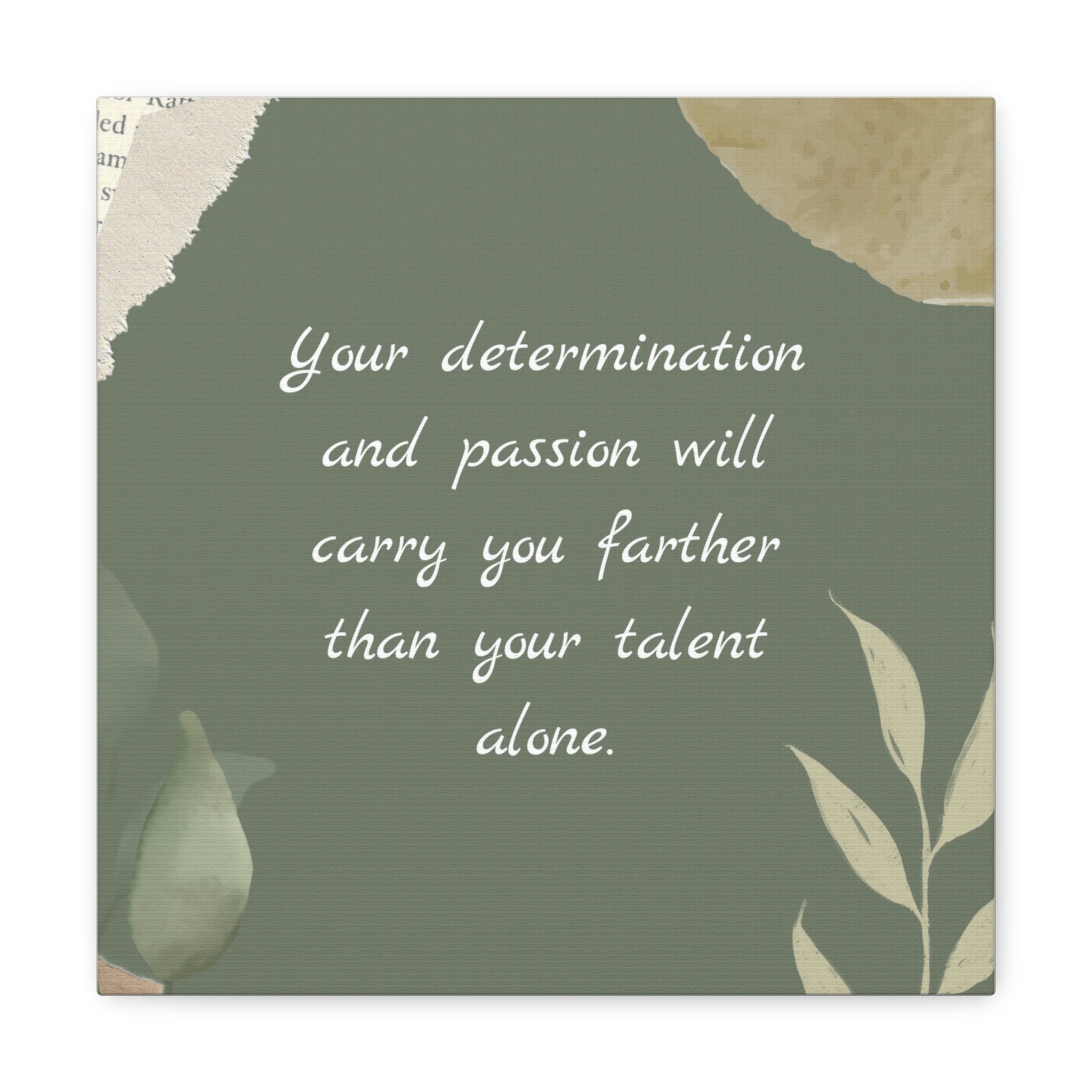 Determination & Passion Motivational Wall Art Canvas - Etsy