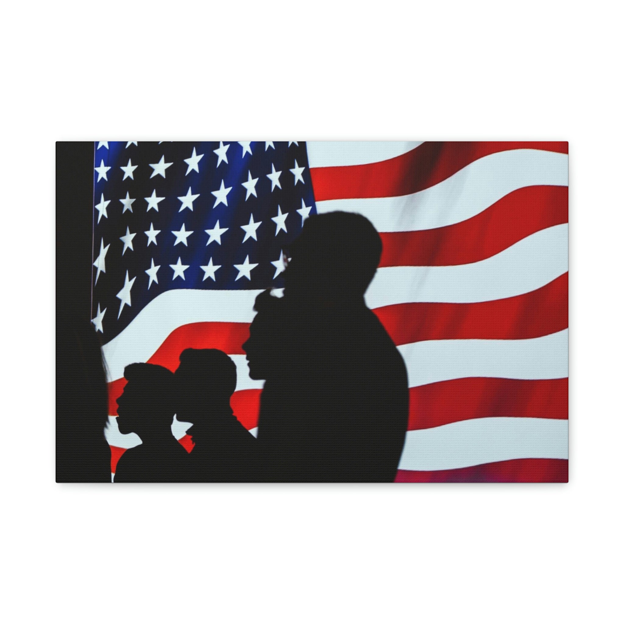 Veterans Silhouette in Front of the American Flag Veterans - Etsy