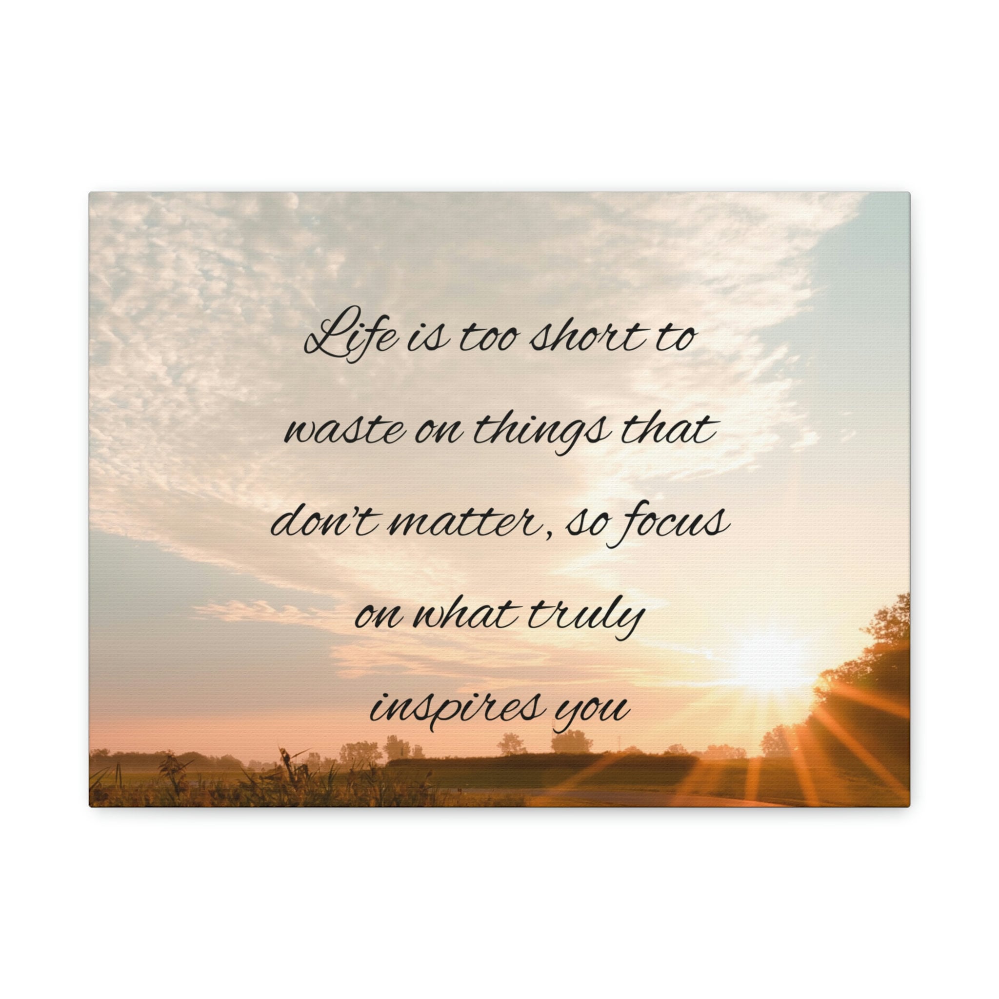 Life is Too Short Motivational Wall Art Canvas - Etsy