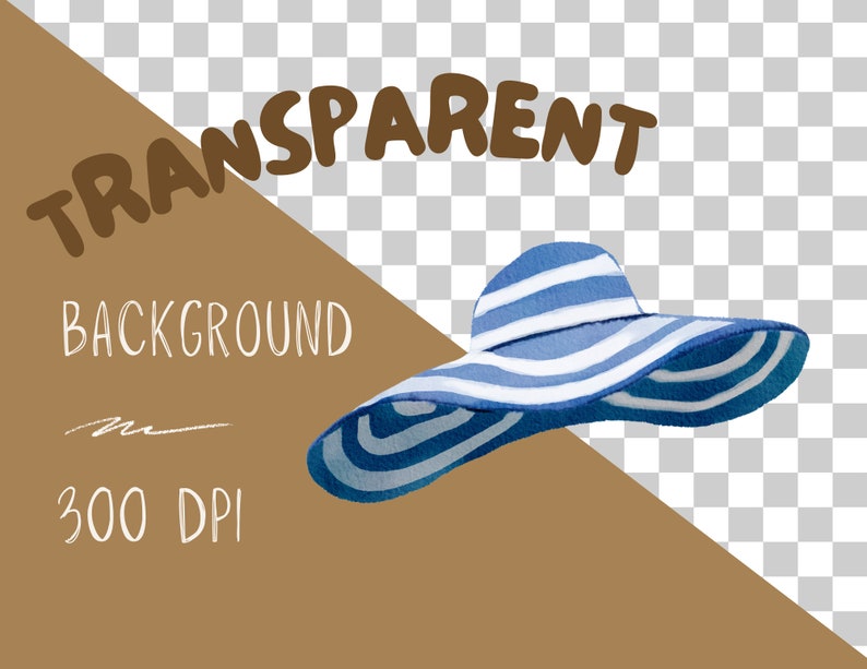 Beach Clip Art, Hamptons Summer , Digital Sticker , Hand Drawn in ...