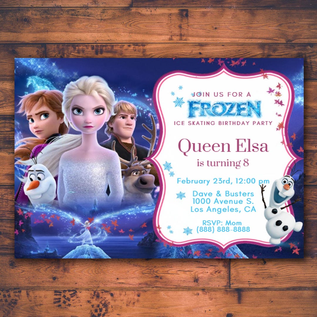 Frozen 2 Editable Birthday Invitation | Elsa & Anna Party Invitation ...