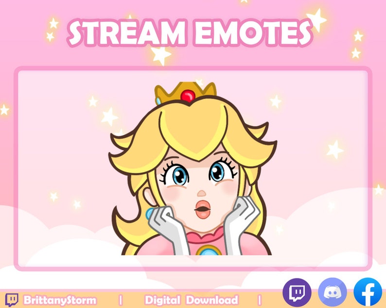 Twitch Emote - Peaches Wow - Etsy