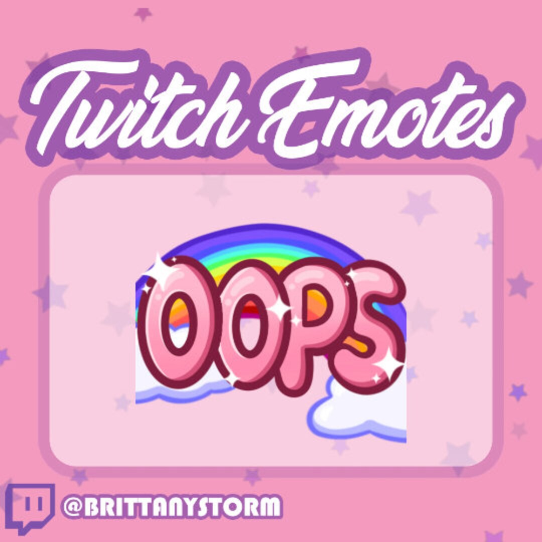 Twitch Emote - Oops - Etsy