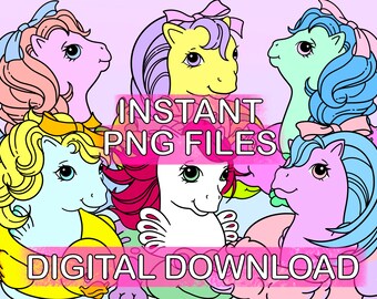 My Pretty Pony PNG BUNDLE Digital Download G1 Vintage Ponies, Retro 90s ...