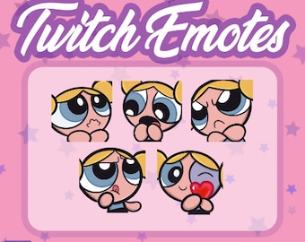Cute Bubbles (powerpuff Girls) Emote Pack | 9 Twitch/discord Emotes - Etsy