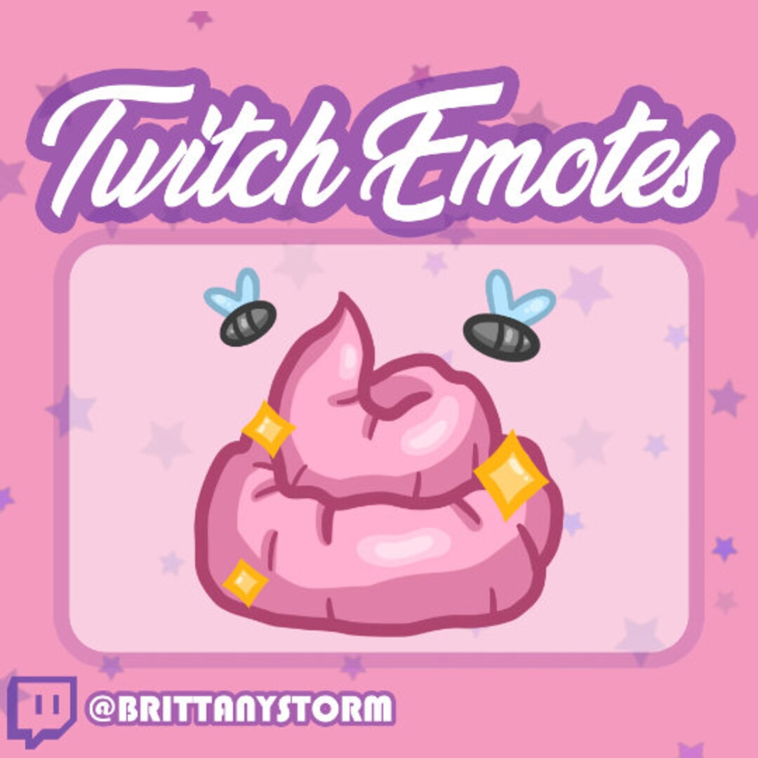 Twitch Emote - Pink Poop (poop Emote) - Etsy