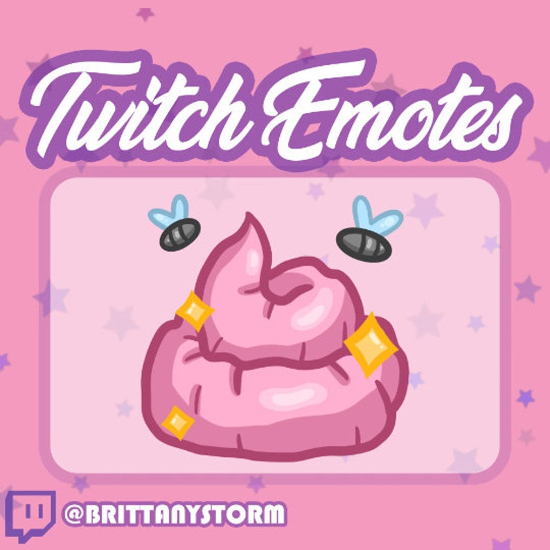 Twitch Emote - Pink Poop (poop Emote) - Etsy
