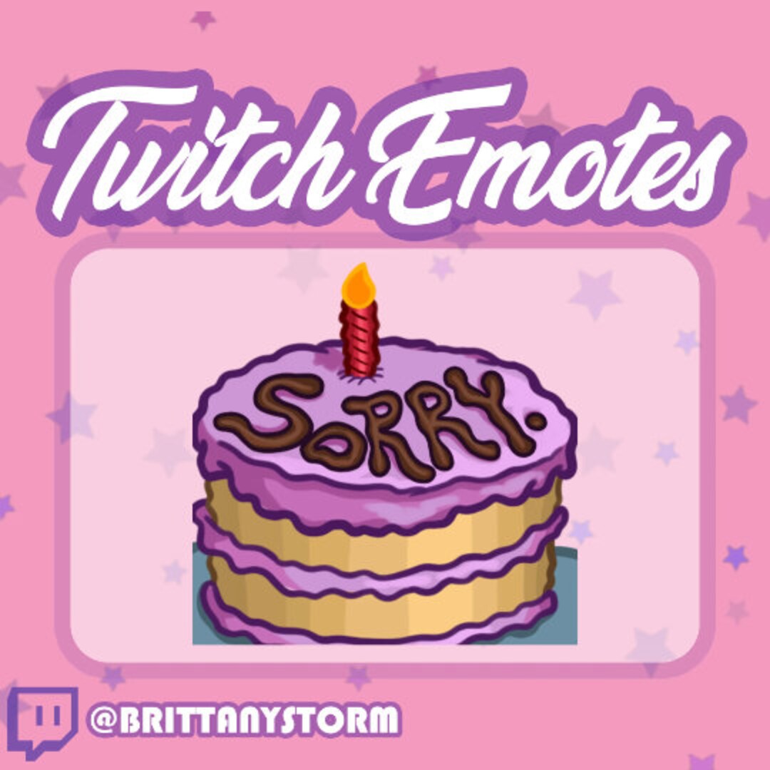 Twitch Emote Sorry Cake - Etsy