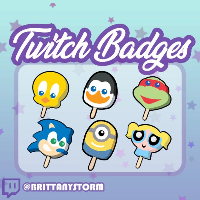 Twitch Sub Badges/cheer/bit Badges Character Popsicles - Etsy