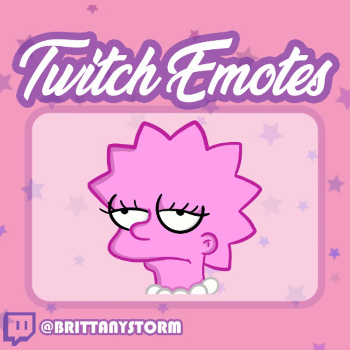 Twitch Emote Pink Lisa Annoyed the Simpsons - Etsy