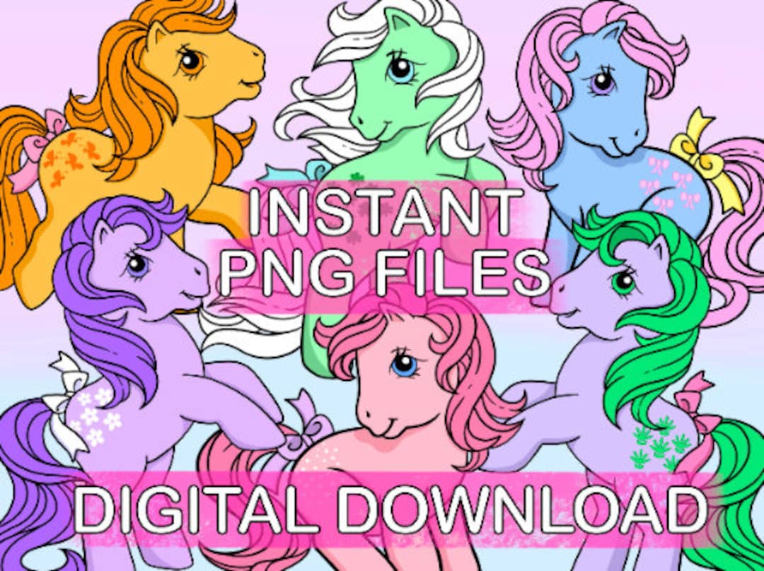 My Pretty Pony PNG BUNDLE Digital Download G1 Earth Ponies, Retro 90s ...