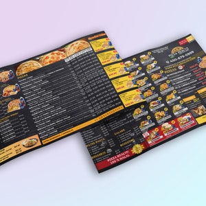 Custom Pizza Restaurant Menu, Food Flyers and Menus, Pizza Menu, Canva ...